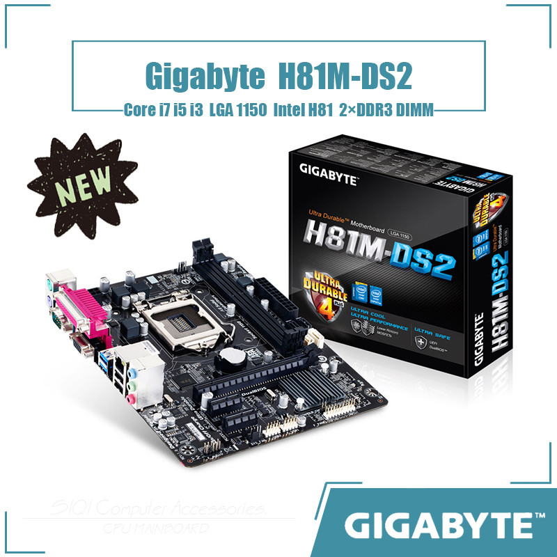 [ใหม่] Gigabyte H81M-DS2 เมนบอร์ด Intel H81 LGA 1150 Micro ATX 2xDDR3 ...