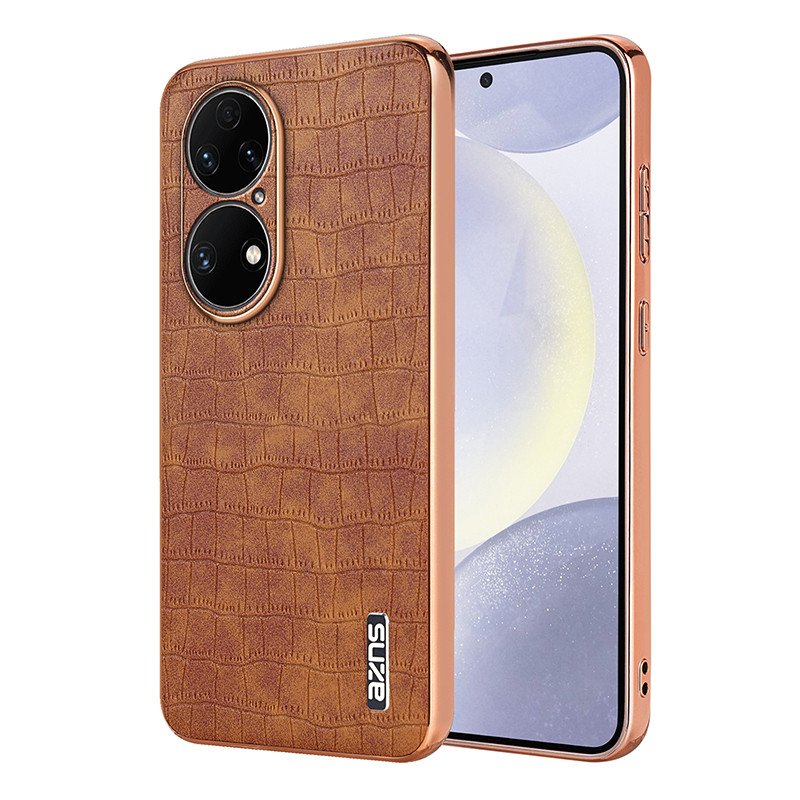 รูปแบบจระเข้หรูหราหนัง PU สําหรับ HUAWEI Mate 60 Pro+ Mate 50RS 50E P50 Pro P50E soft TPU anti ...