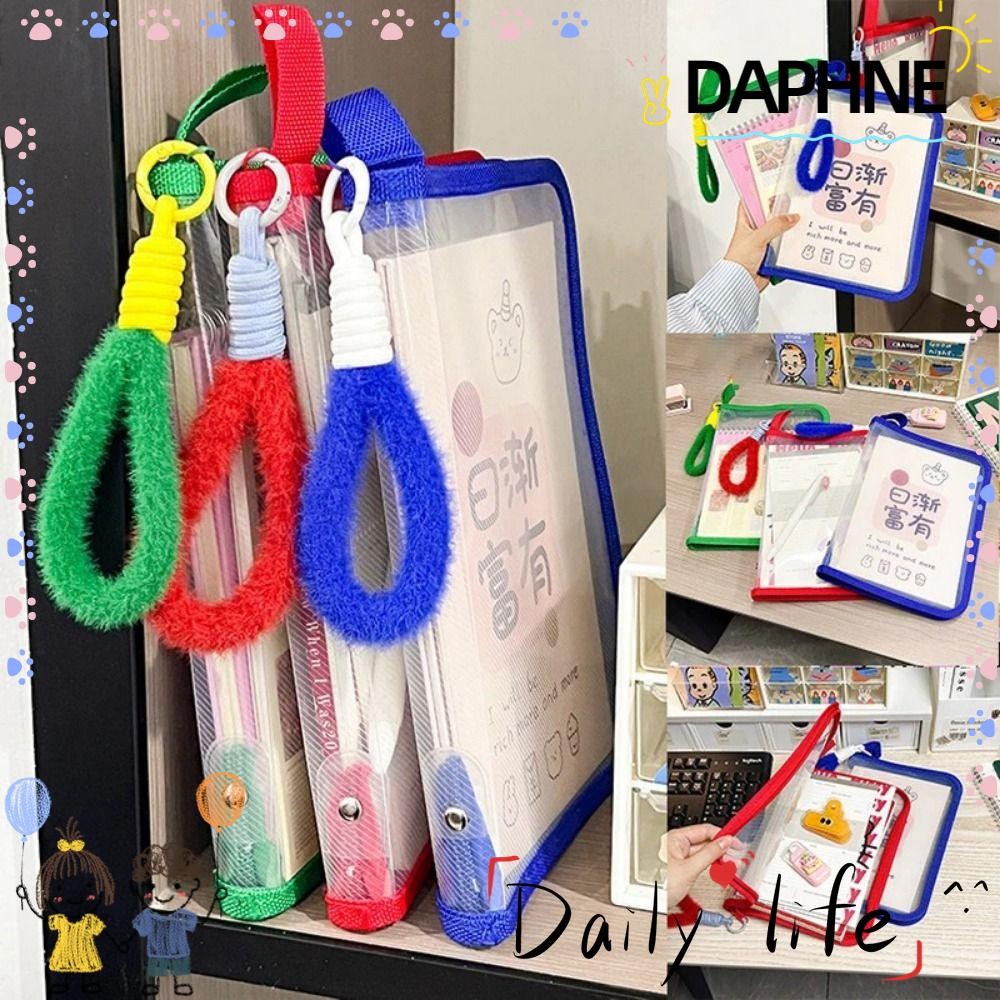 DAPHNE Storage Organizer Bag,กระเป๋าถือนักเรียนโปร่งใสA4 ซิปแฟ้มกระเป๋า ...