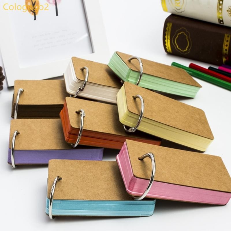 การ์ดดัชนี Cologogo2 พร้อม Binder Rings Revision Card Punched Note Card ...