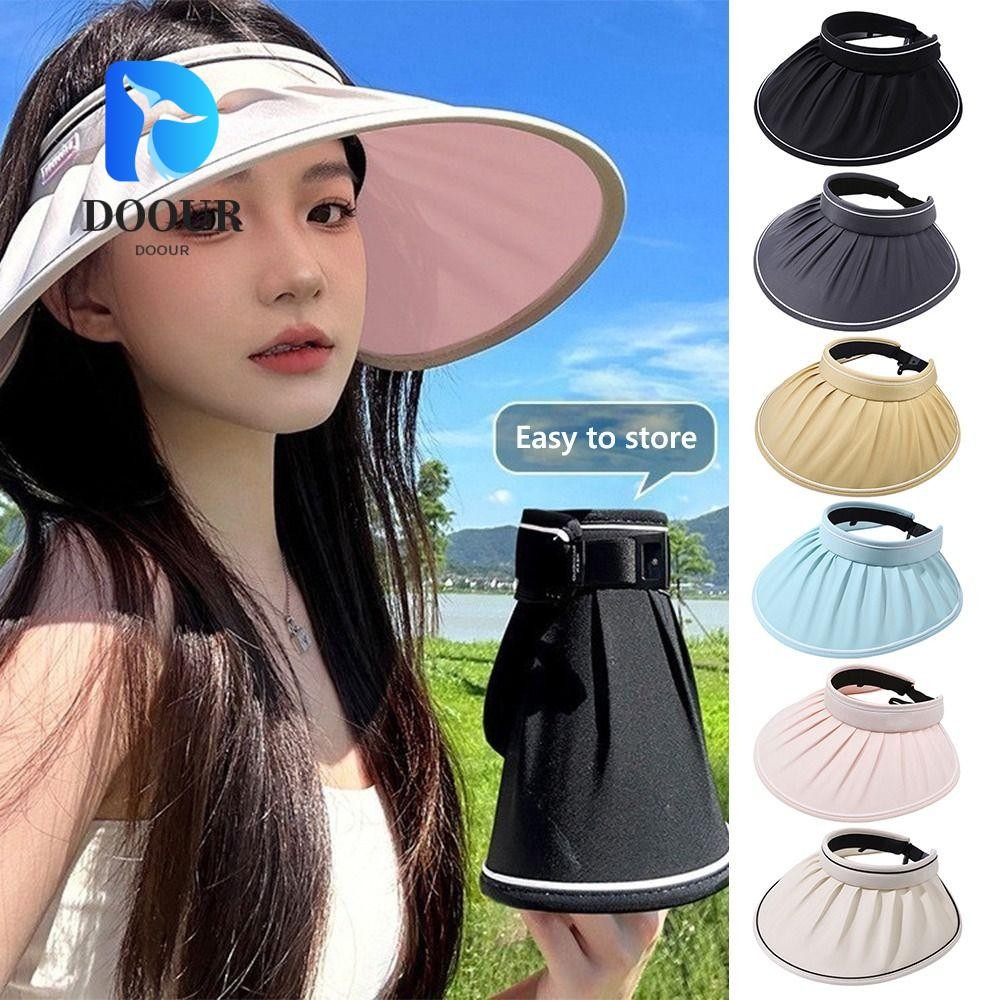 หมวกกันแดด DOOUR ทรงสูงพับได้ ปีกกว้าง ป้องกันUV UPF 50+ | Shopee Thailand