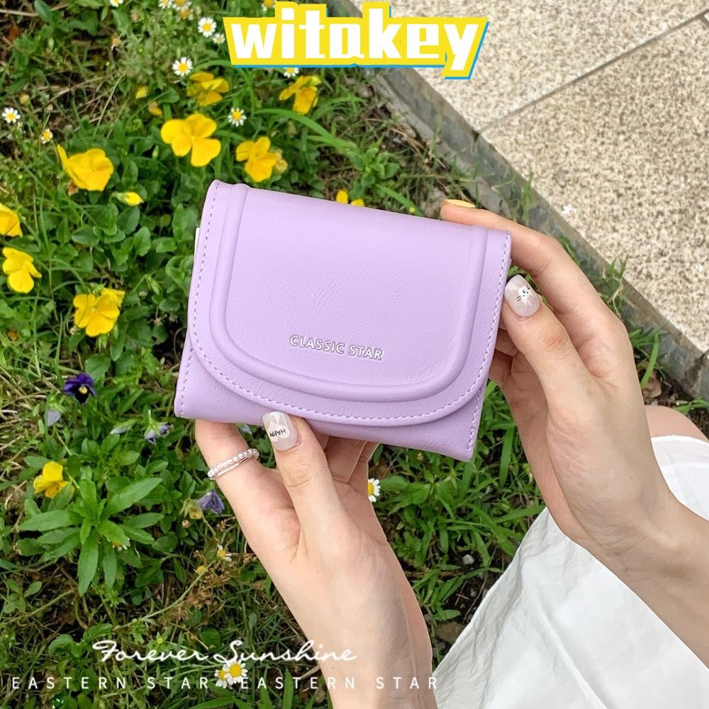 WITAKEY กระเป๋าสตางค์ผู้หญิง หนังPU ใช้งานหลากหลาย ช่องเก็บเหรียญกว้างขวาง กันน้ำได้ | Shopee ...