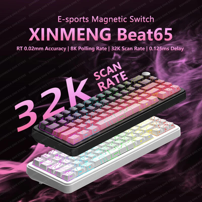 Xinmeng Beat65 สวิทช์แม่เหล็กคีย์บอร์ดแบบมีสายคีย์บอร์ดเกมที่กําหนดเอง ...
