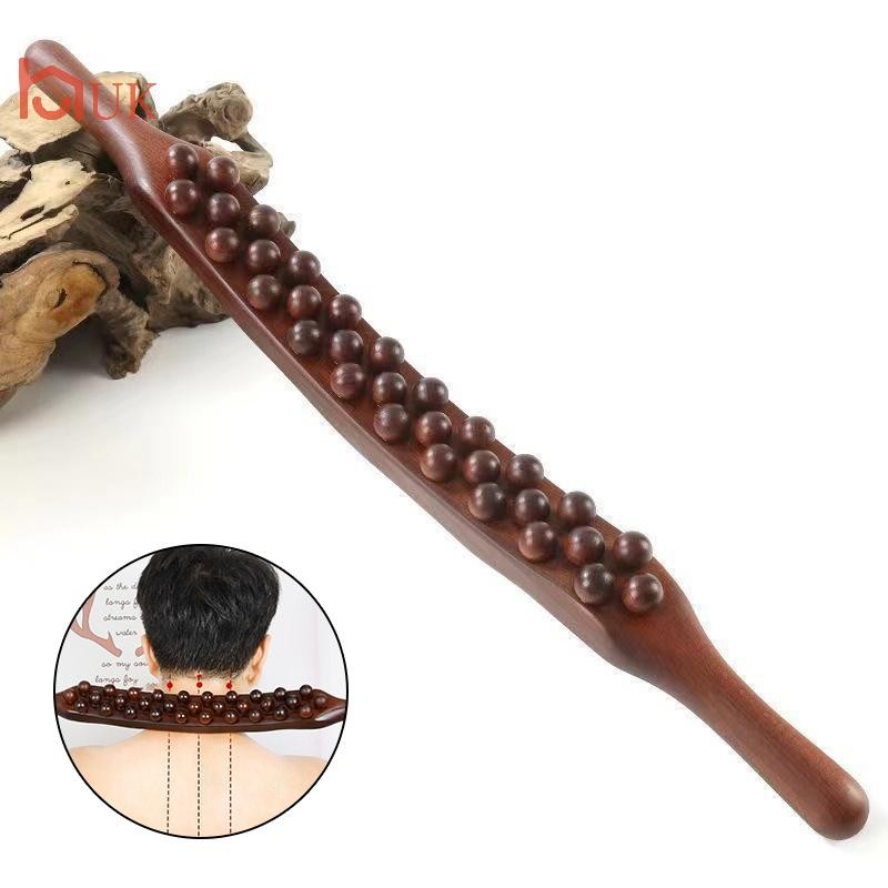 UK 37 ลูกปัด Universal Back Massage Tendons Scraping Stick Point ...