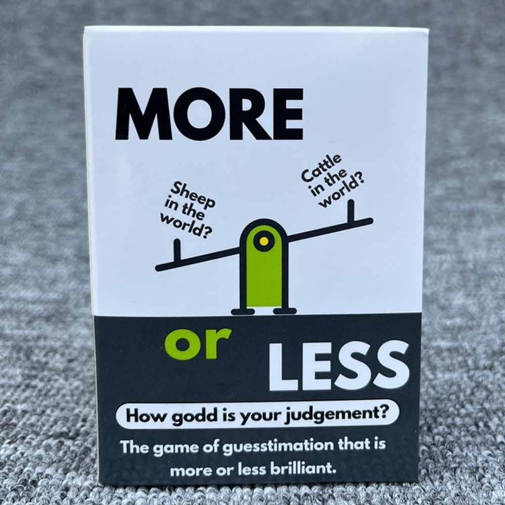 More Or Less Judgment Game Original Edition Card Game How Good Is Your ...