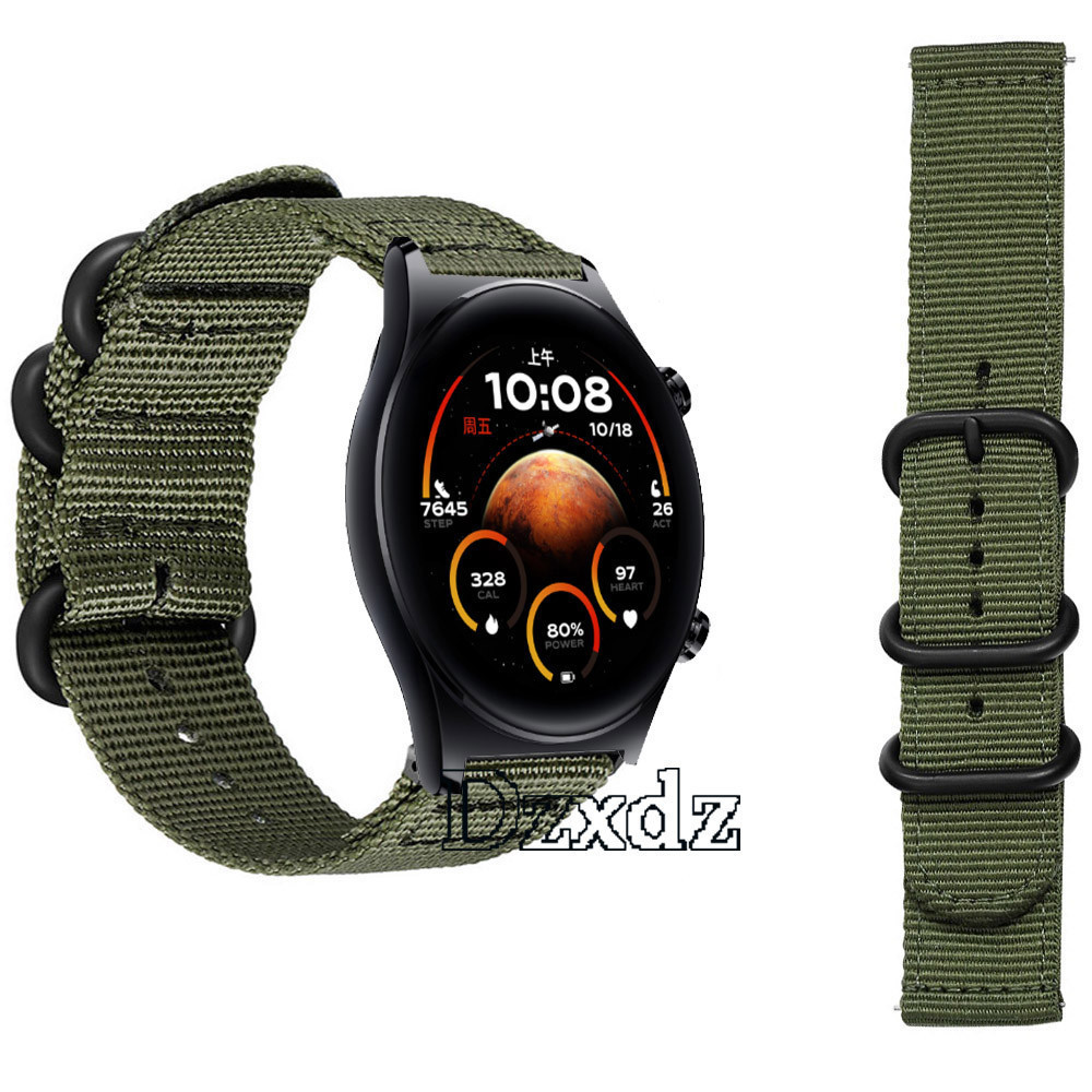 สายรัดไนลอนสําหรับ Honor Watch GS 3 4 GS4 สมาร์ทวอทช์เปลี่ยนสายรัด ...