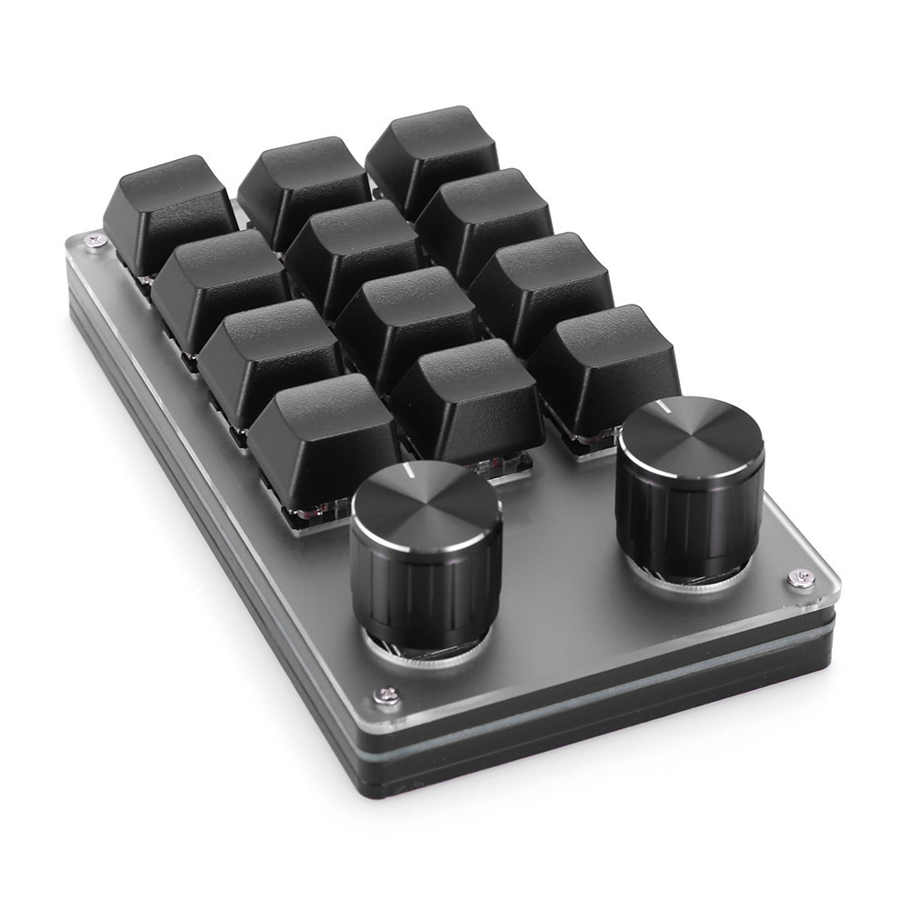 12 Key 2 Knob Programming Macro Custom Knob Keyboard Mechanical Hotswap ...