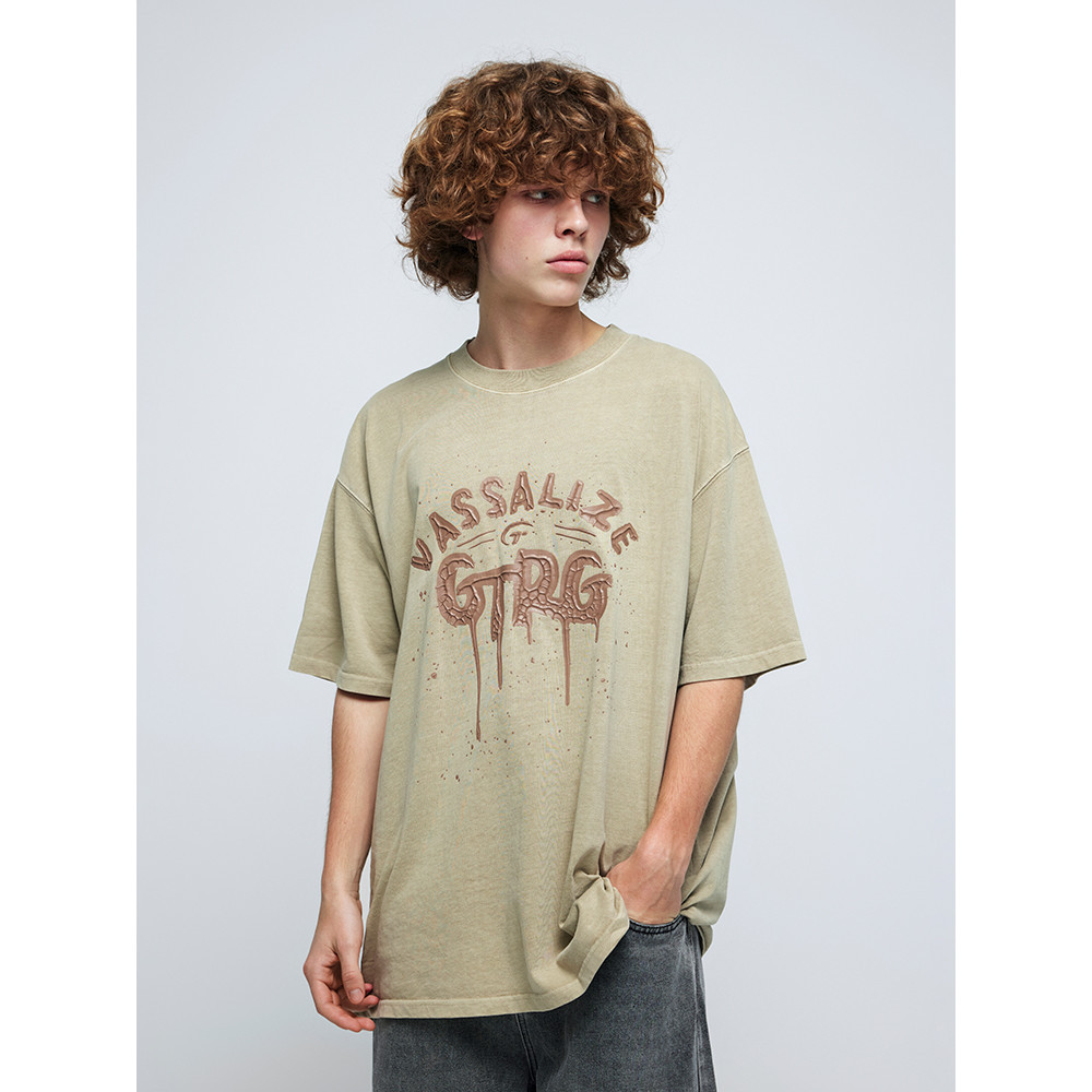 [พร้อมส่ง]GTRG Trend Street Vibe Big Monogram Print Crew Nec ชุดปกติ ...