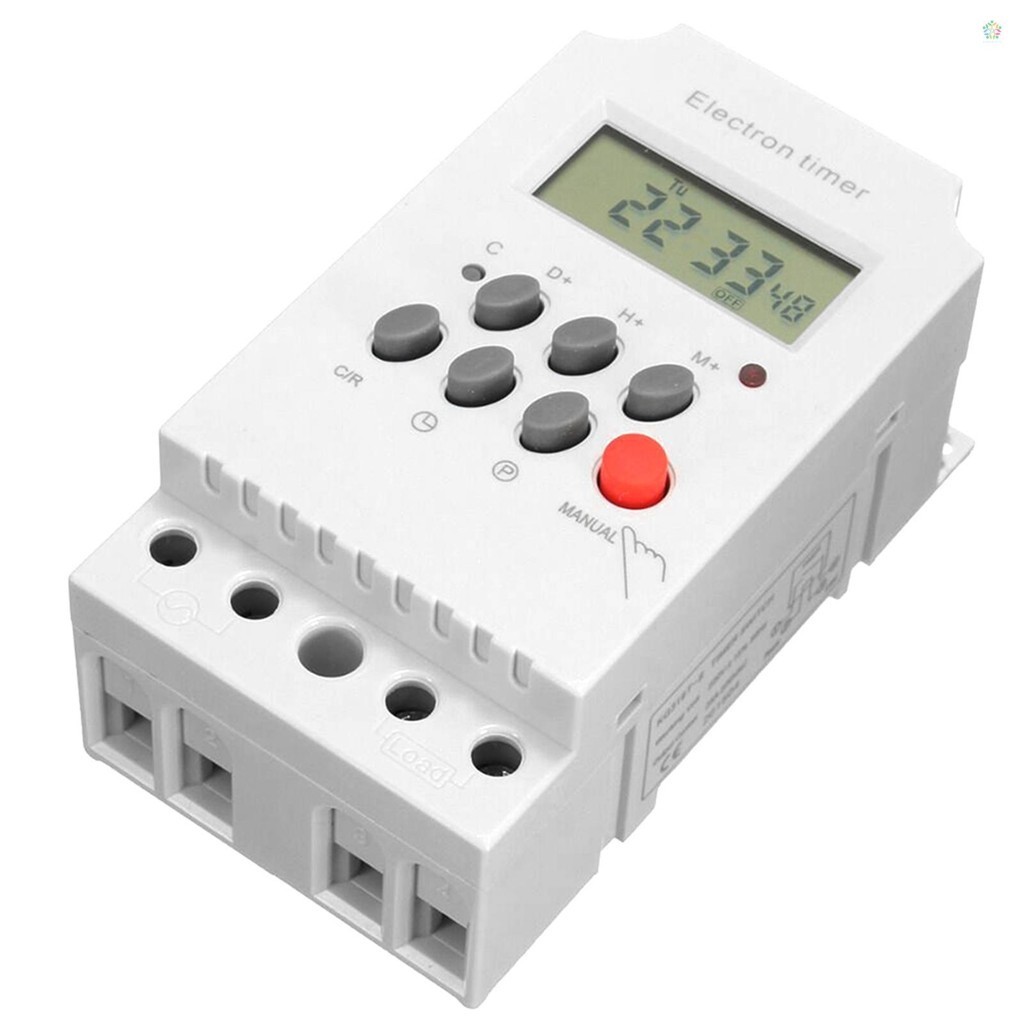 Ac 220V 25A Digital Programmable Timer Din Rail Electronic Timer Time ...