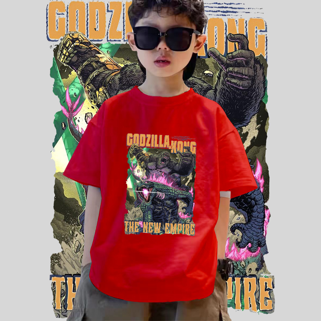 (ข้อเสนอแบบจำกัดเวลา)เสื้อยืดเด็ก Godzilla ฤดูร้อนเสื้อผ้าสำหรับผู้ชาย ...