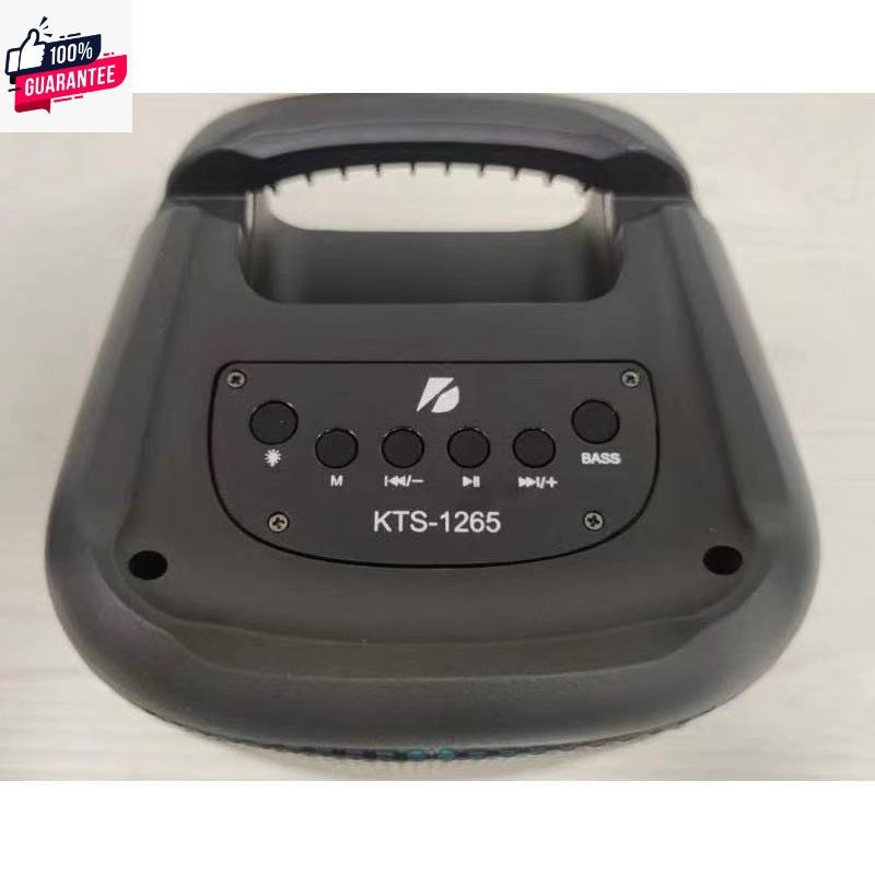 ลำโพงลูทูธ รุ่น KTS-1265 3นิ้ว2 ตัว มีปุ่มเปิดปิดไฟด้านหน้าได้ เสียไมค์ ...
