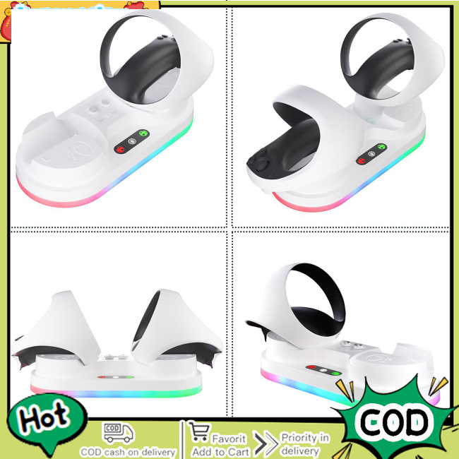 Controller Charger แท่นชาร์จสําหรับ Ps Vr2 Handle แท่นชาร์จพร้อมไฟแสดง ...
