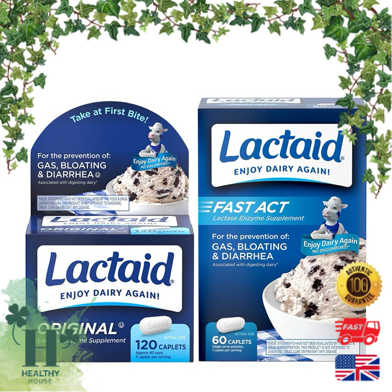 พร้อมส่ง Lactaid Original Strength Lactose Intolerance Relief Caplets ...