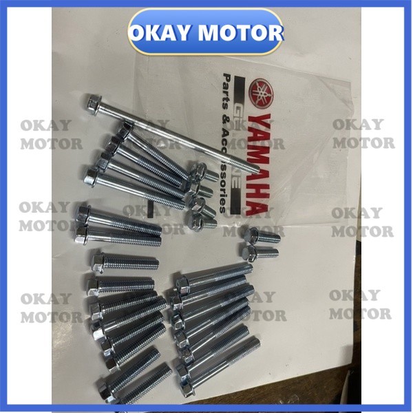Yamaha y110 ss1 ss2 ss110 y110ss sstwo เครื่องยนต์สกรูฝาครอบ Enjin Skru ...