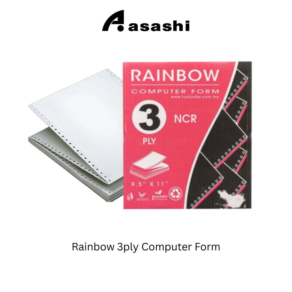 Rainbow 3ply Computer Form (แฟนๆประมาณ 300 ตัว) | Shopee Thailand