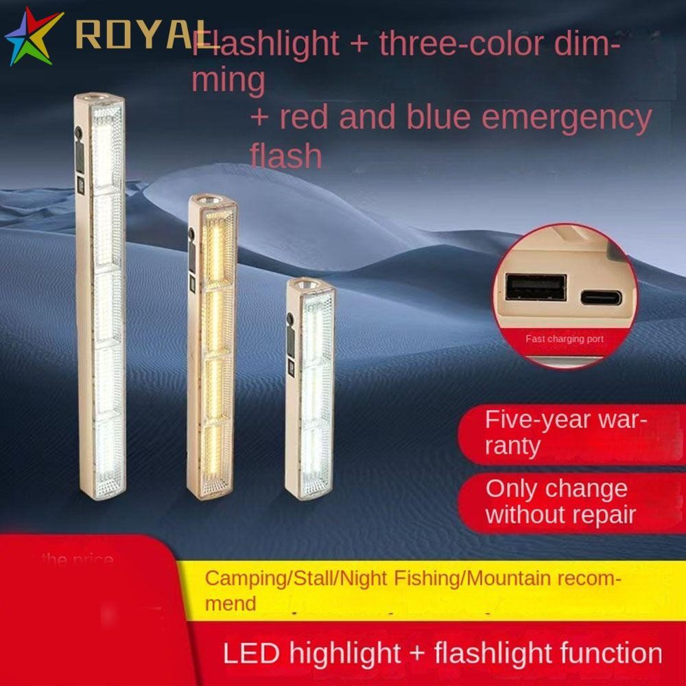 ROYAL Camping Lamp Tube, USB ชาร์จแม่เหล็กไฟฉุกเฉิน,มัลติฟังก์ชั่นกัน ...