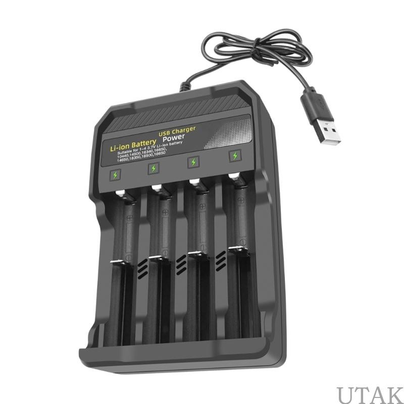 TUAKE หยุดอัตโนมัติชาร์จ 4Bay 3 7V Li อะแดปเตอร์ชาร์จพอร์ต USB สําหรับ ...