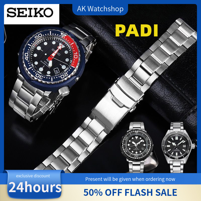 Seiko Prospex PADI Stainless Steel Watch Band – OEM Replacement ...