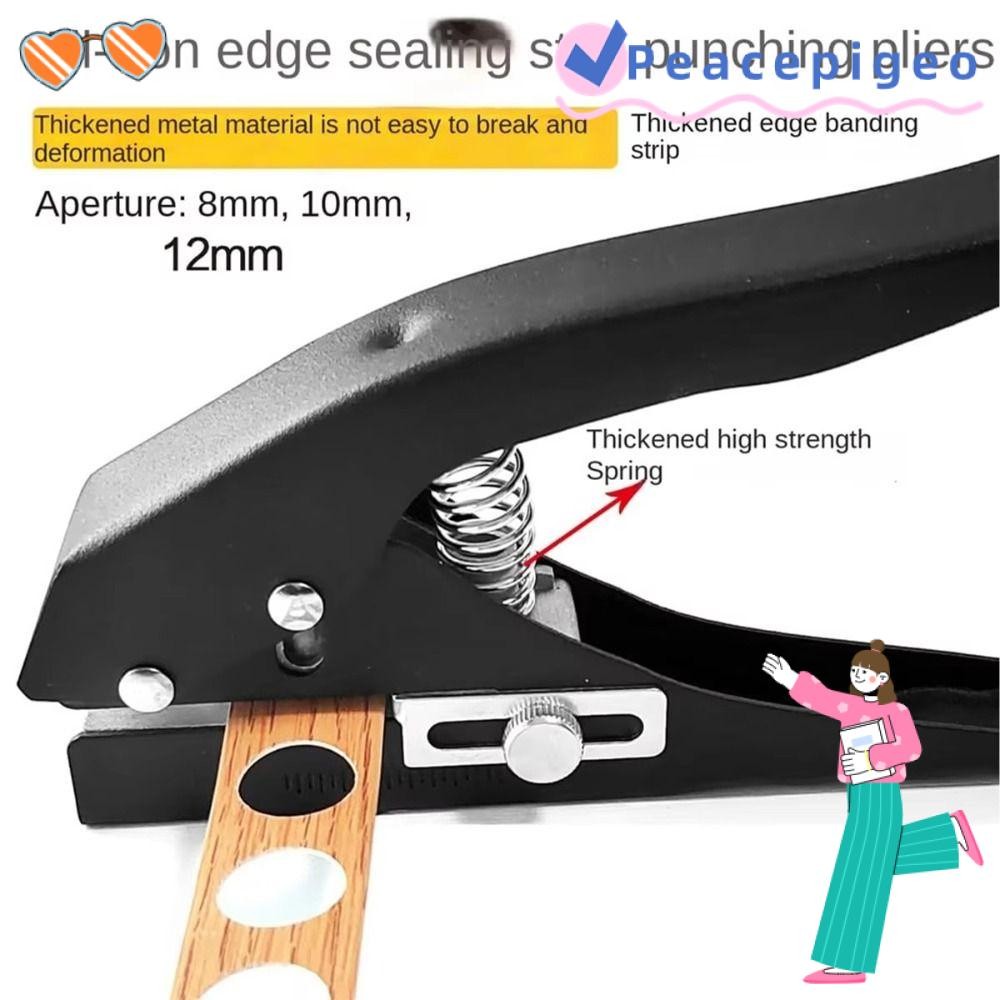 PEACEPIGEO Hole Punch Plier, 8-15 มม.เจาะรูวงกลม,โลหะ DIY Craft เครื่องมือสายนาฬิกาเจาะรู ...