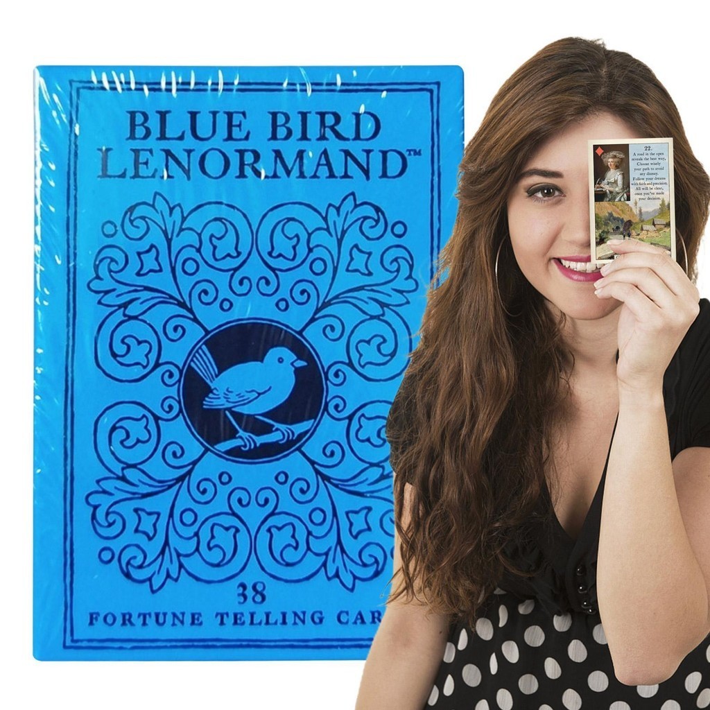 Blue Bird Lenormand Oracle การ์ด 38 ชิ้น Oracle การ์ดสําหรับเกม ...