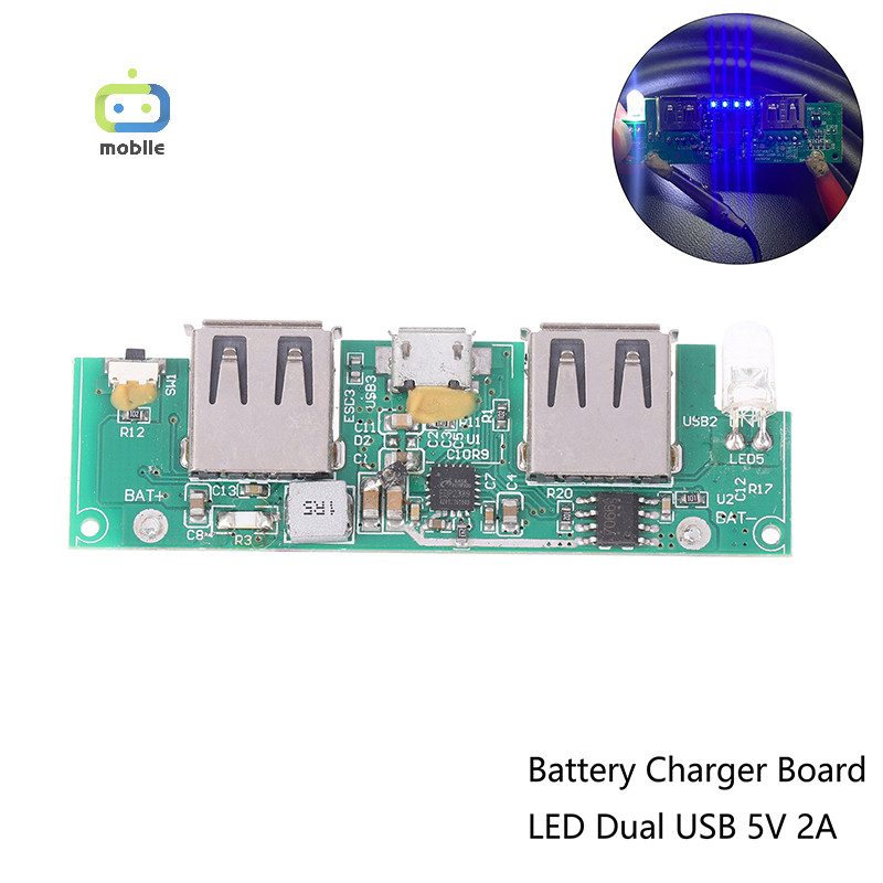 [maygood] เมนบอร์ดพลังงานมือถือ USB 5V คู่ EDP2339 แผงวงจรโทรศัพท์ควบคุมหลักพร้อมไฟ LED อุปกรณ์ ...