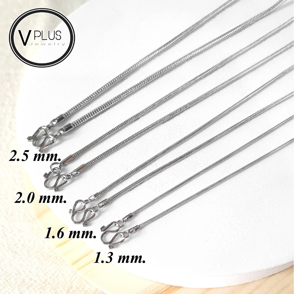 สร้อยสแตนเลส สร้อยคอ สร้อยคอสแตนเลสแท้ เกรด 304 ลายกระดูกงู ขนาด 2.0 mm ...