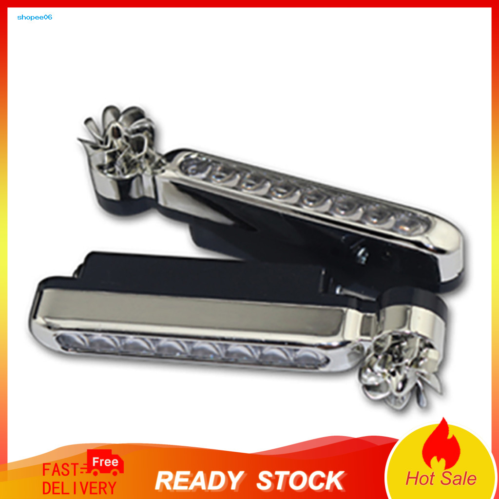Setn 2 ชิ้น Universal Wind Power LED ขับรถหมอกโคมไฟตกแต่ง DRL ไฟวิ่งกลางวัน | Shopee Thailand
