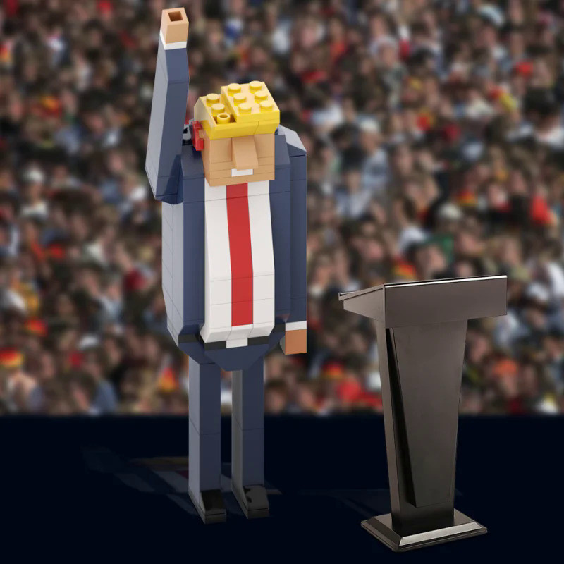 MOC Trump Cartoon Model Building Blocks US Presidential Candidate DIY ...
