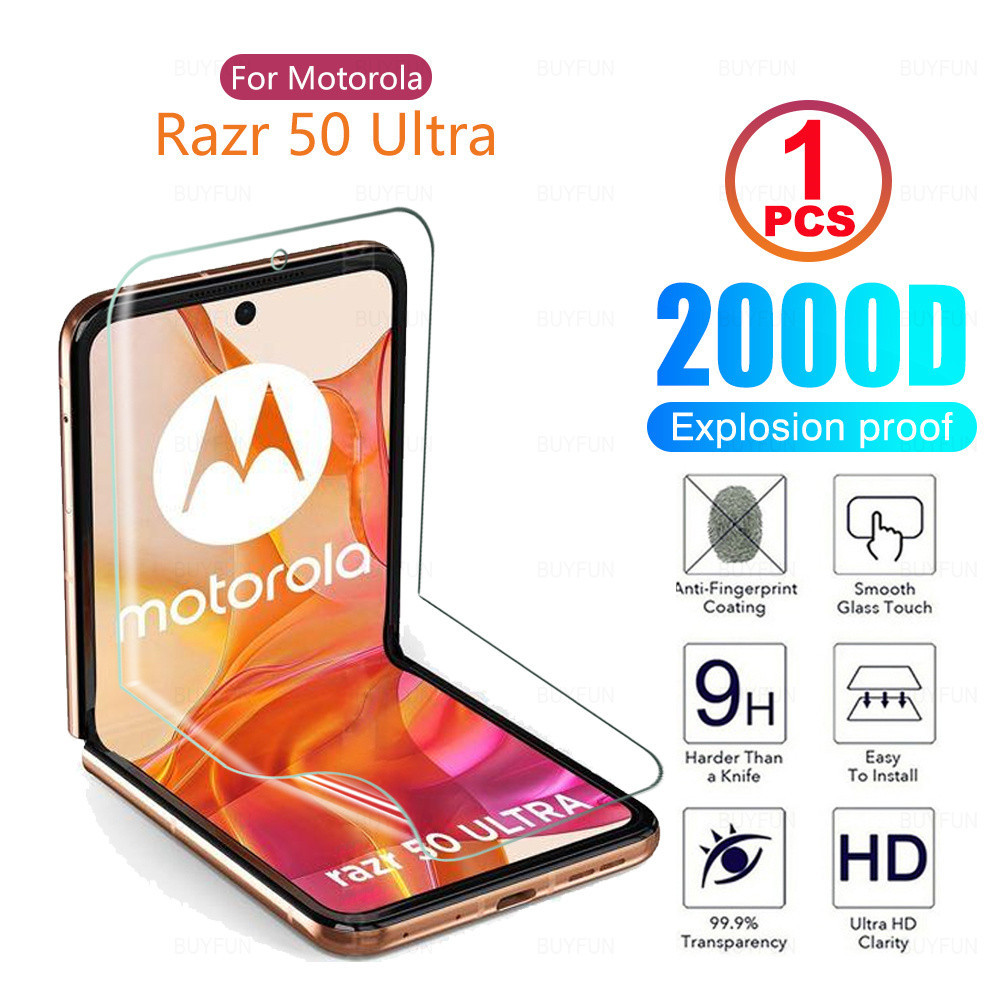 พับฟิล์มไฮโดรเจลสําหรับ Motorola Razr 50 Ultra Screen Protector บน Razr ...