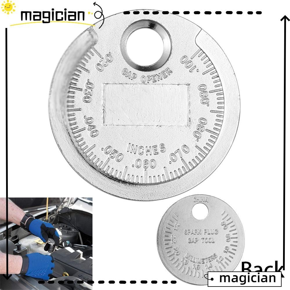 Mag Gage Gap Feeler, อลูมิเนียมอัลลอยด์ 0.6-2.4 มม.ช่วง Spark Plug Gap ...