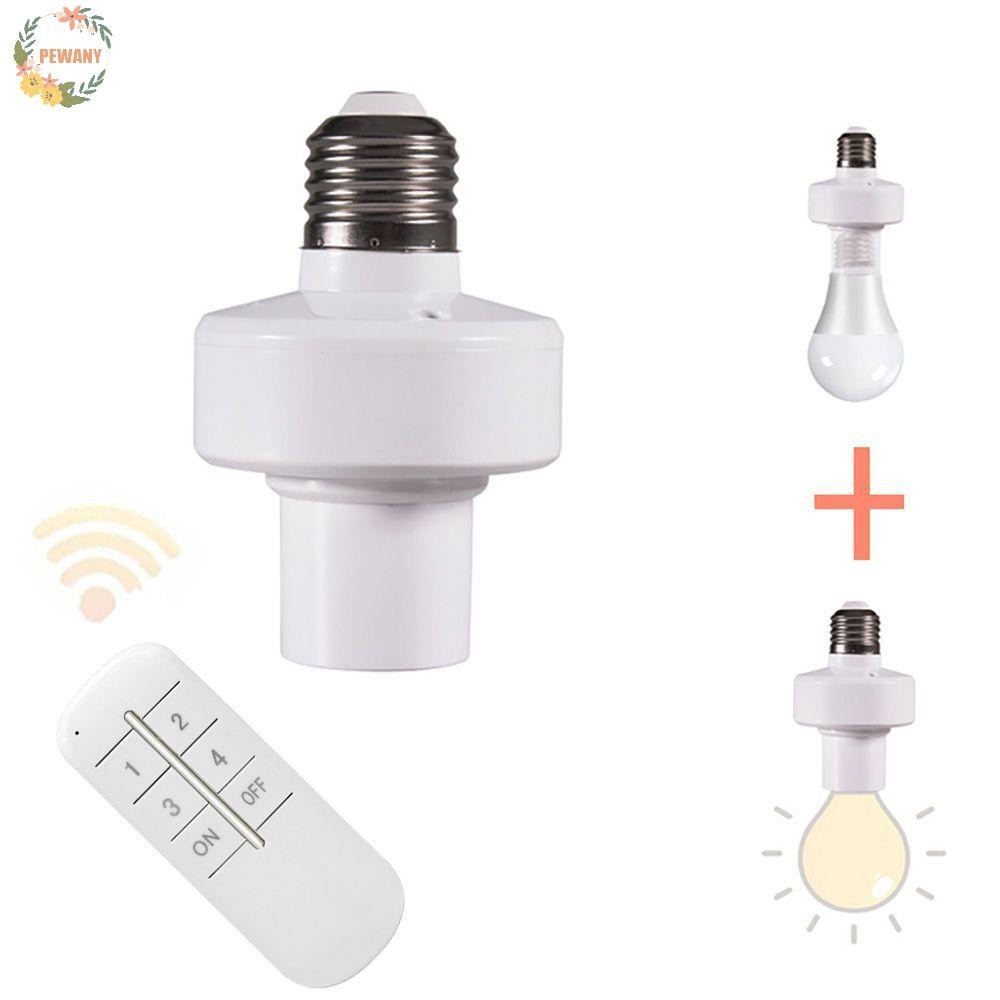 Pewany ฐานสวิตช์เปิด ปิด E27 ไฟ LED สําหรับซ็อกเก็ตหลอดไฟ LED รีโมตคอนโทรล | Shopee Thailand