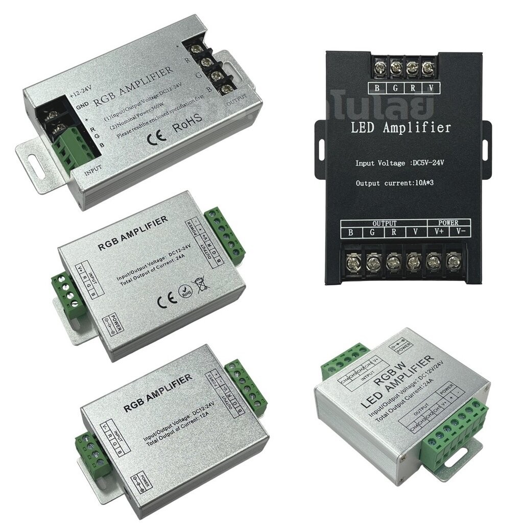 RGB Amplifier อุปกรณ์ขยายสัญญาณ LED RGB Power Amplifier/Repeater 12 ...