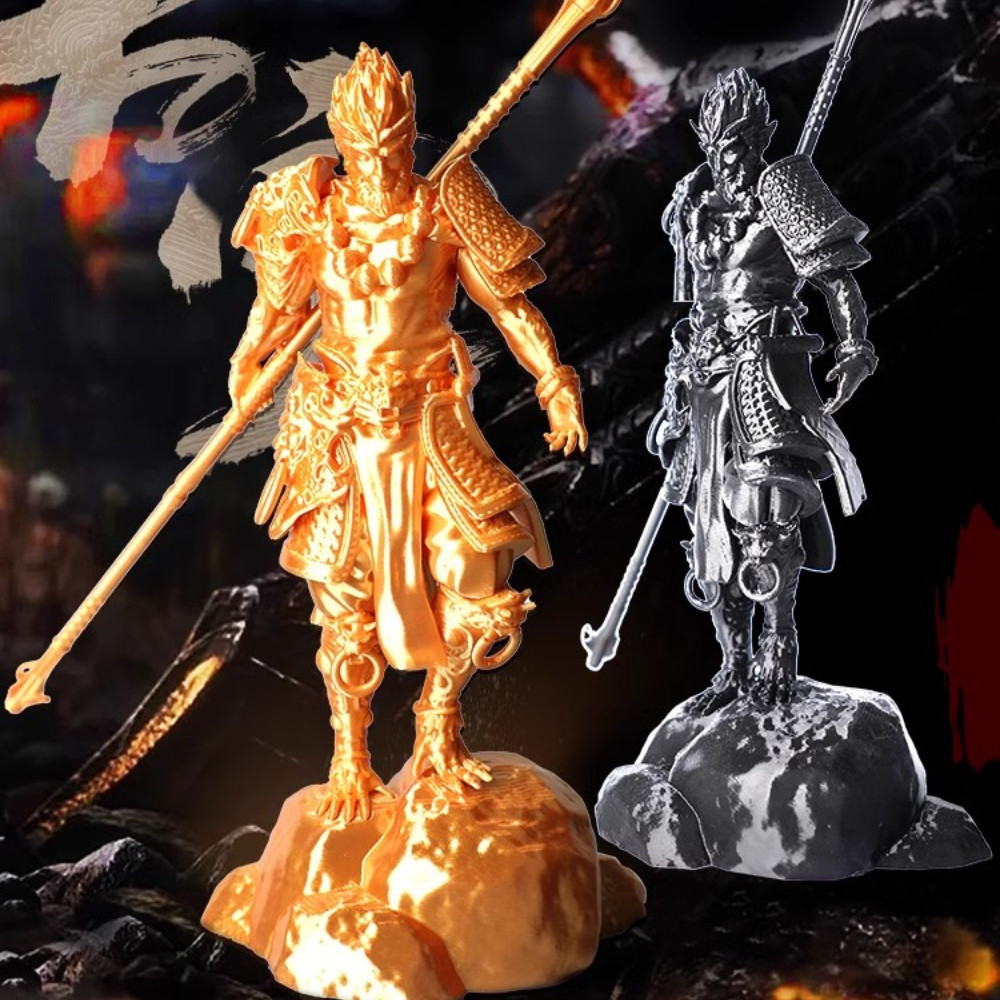 28 ซม.Black Myth Wukong Hellfire เดสก์ท็อปเครื่องประดับทํามืออินเทรนด์ประกอบ Monkey King รูป ...