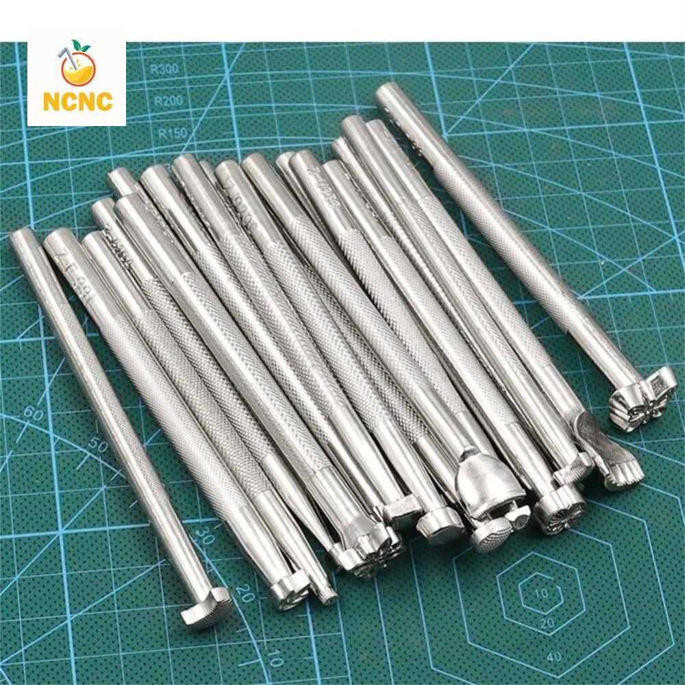 Ncnc 20 ชิ้นหนังลายนูนเครื่องมือ, Leathercraft Handmade หนังพิมพ์แสตมป์ ...