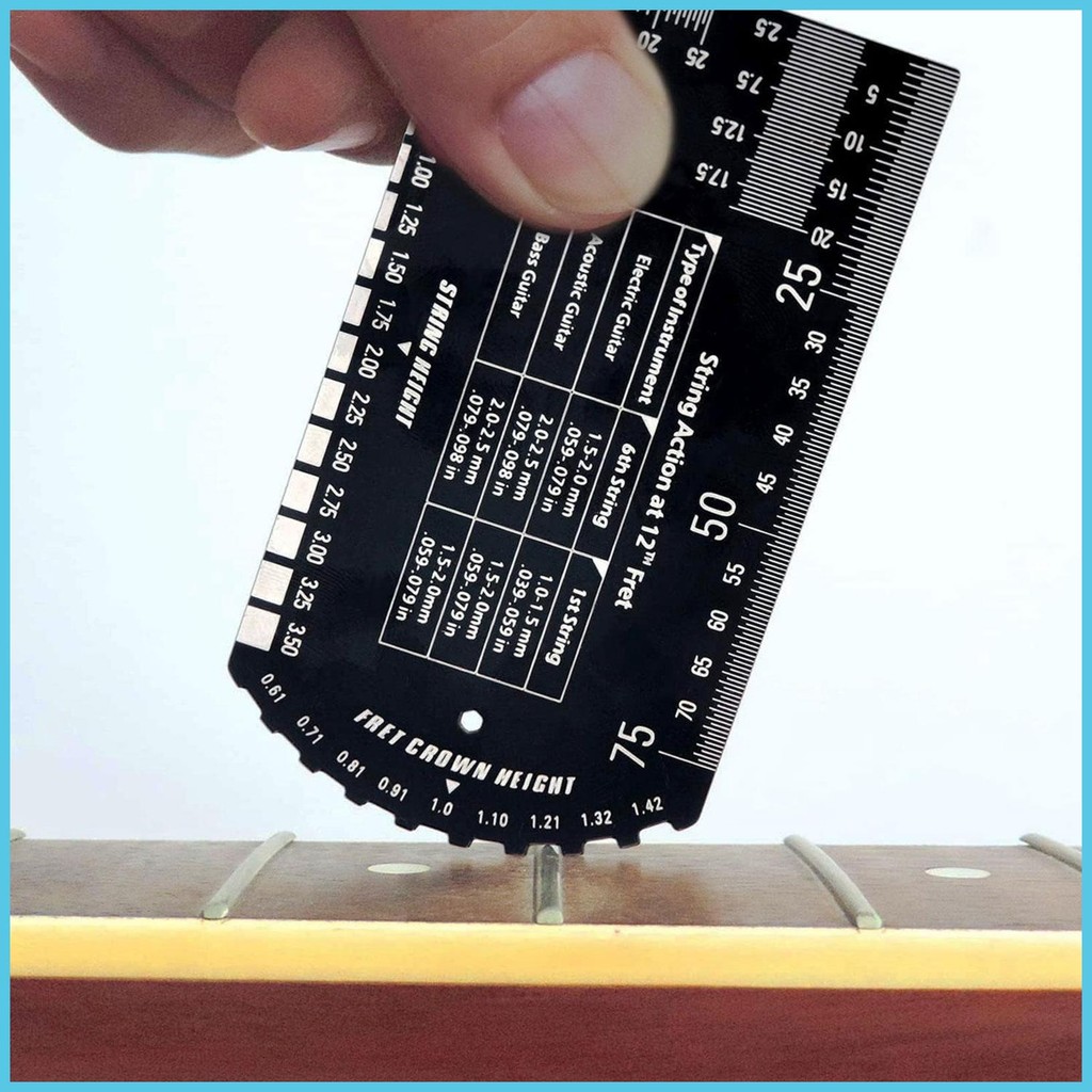 String Action Gauge Stringed Instrument Action ไม้บรรทัด Gauge Smooth Fret ไม้บรรทัด