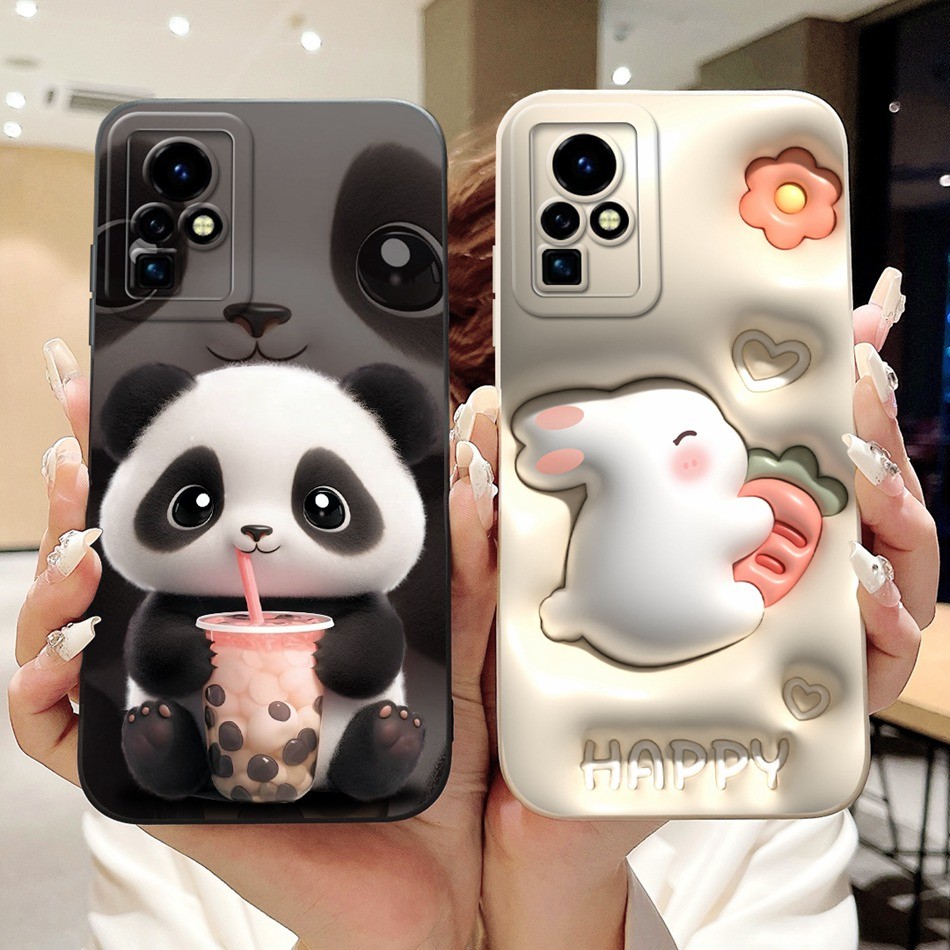 Infinix Zero X Pro ZeroX X6810 X6811 X6811B เลนส์ป้องกันกรณีน่ารักแพน ...