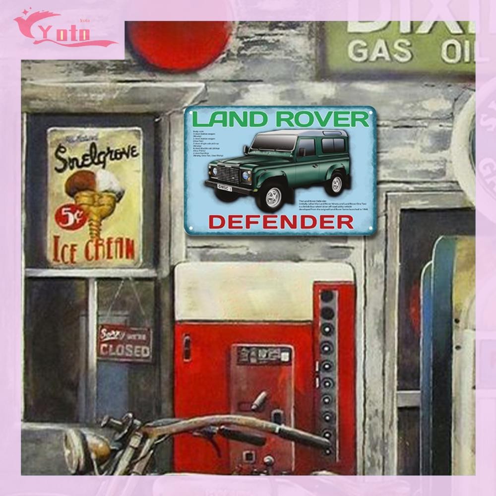 [Yotable.th] Retro Metal Land Rover Defender ป้ายดีบุกรูป ...