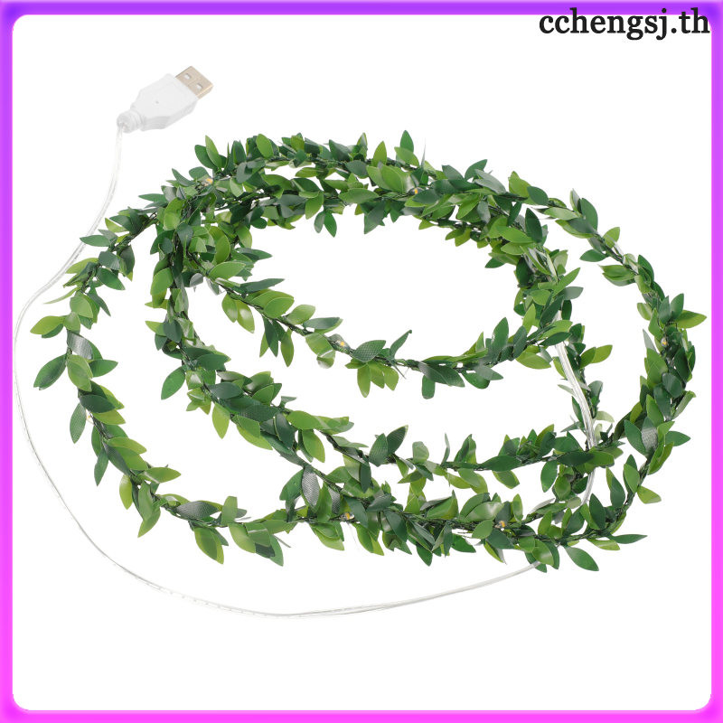 คริสต์มาส Garland ประดิษฐ์เครื่องประดับ LED โคมไฟโพสต์สีเขียวรูปหวายตก ...