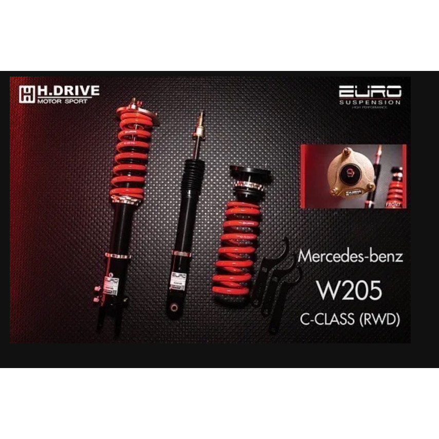 H.Drive Euro spec โช๊คสตรัท ปรับเกลียว C300e Benz w205 ปรับฟิว 30ระดับ ...