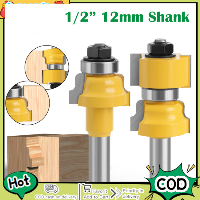 2 ชิ้น Router Bits ซีเมนต์คาร์ไบด์ประตูและหน้าต่าง Milling Cutter Tenon ...