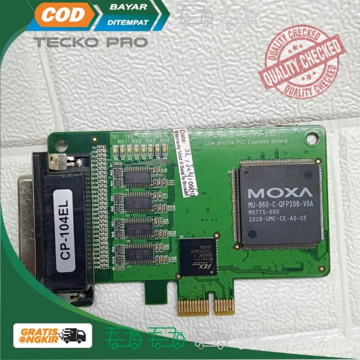 MOXA CP-104EL 4-Port RS-232 Universal Low Profile PCI Express Board | Shopee Thailand
