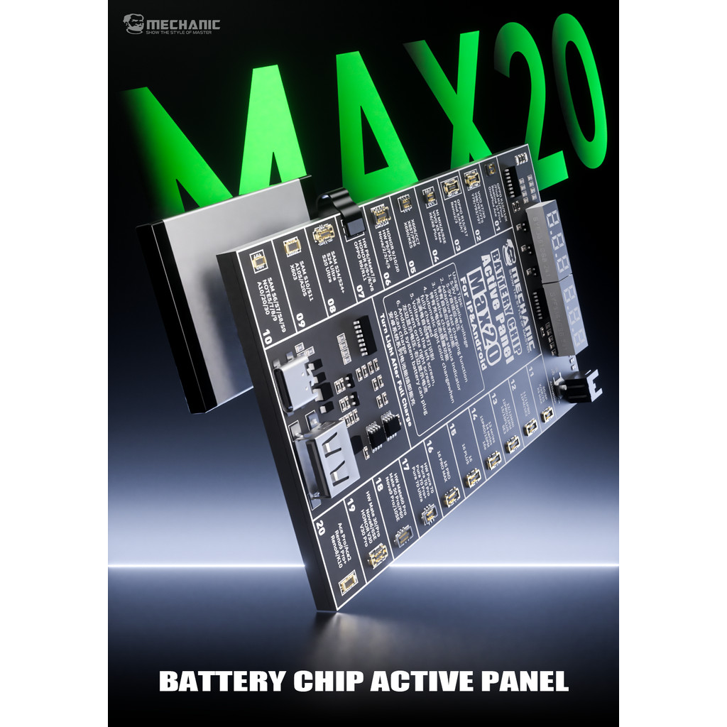 แผงเปิดใช้งานชิปแบตเตอรี่ Mechanic Max20 แอปพลิเคชันคลิกเดียวการชาร์จ ...