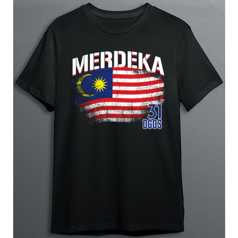 BAJU MERDEKA Hari Merdeka เสื้อยืดมาเลเซีย Hari Kebangsaan Patriot Tee ...