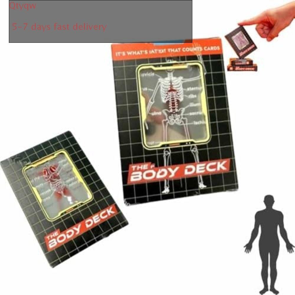 QTYQW Human Anatomy การ์ดเกม, Full Skeleton X- Designs Hislaves Body ...