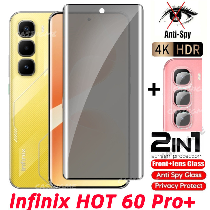 Infinix Hot 60 Pro+ 2025 Full Cover Privacy Film กระจกนิรภัยสําหรับ Infinix Hot 60 HOT60 60Pro ...