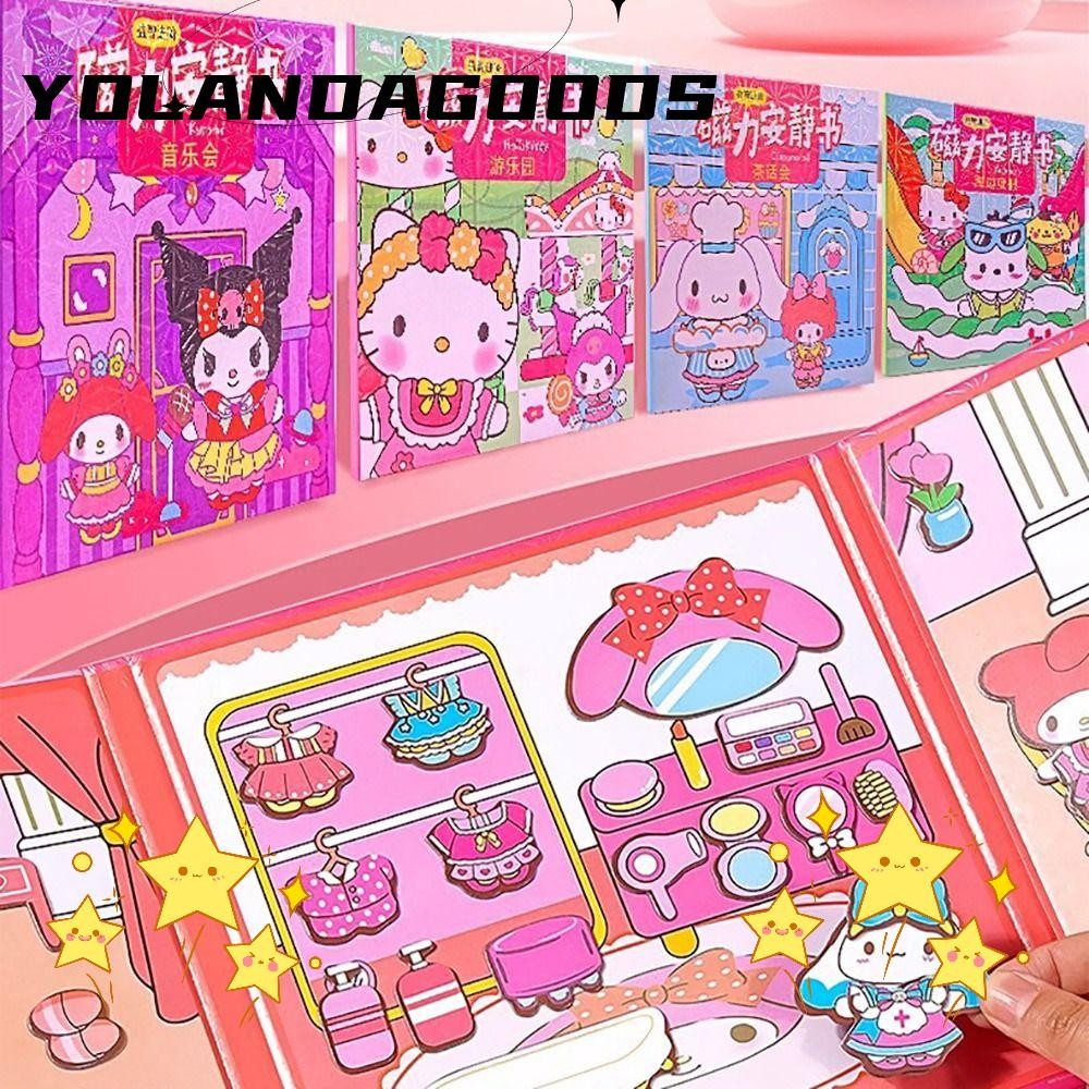 YOLA Sanrio Quiet Book, หนังสือสติกเกอร์ฉาก Sanrio, สมุดภาพ DIY ...