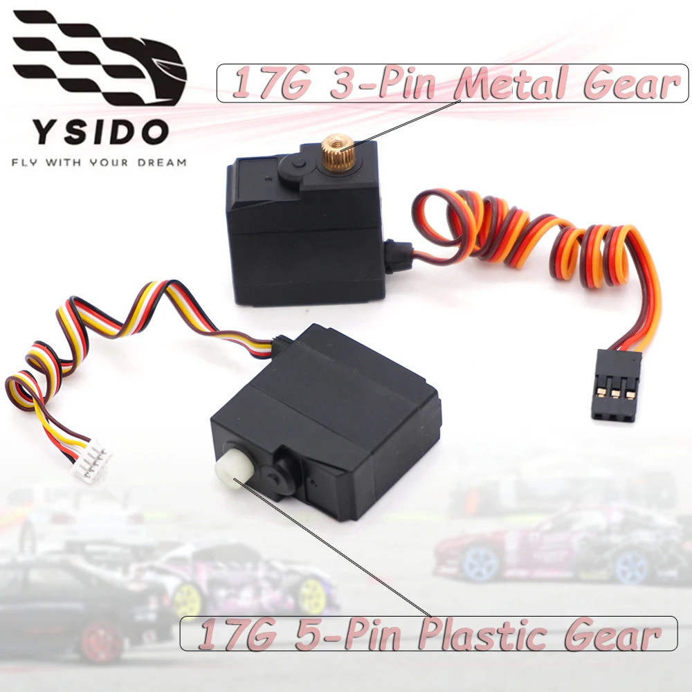 17G Micro Motor servo Digital Servo สาม/ห้าสายเกียร์พวงมาลัยสําหรับ SCY ...