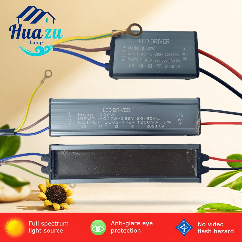 Huazu LED Driver Power Transformer Power Adapter 8-30W 50W 100W 150W 200W IP65 กันน้ํา 300MA ...
