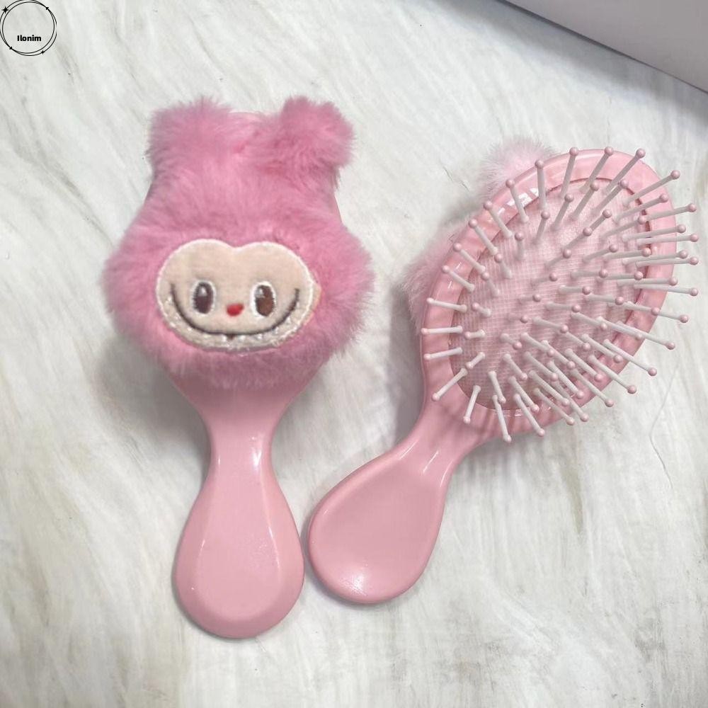 Ilonim Labubu Plush Air Bag Comb, MiNi Cute Labubu Mirror, Folding ...