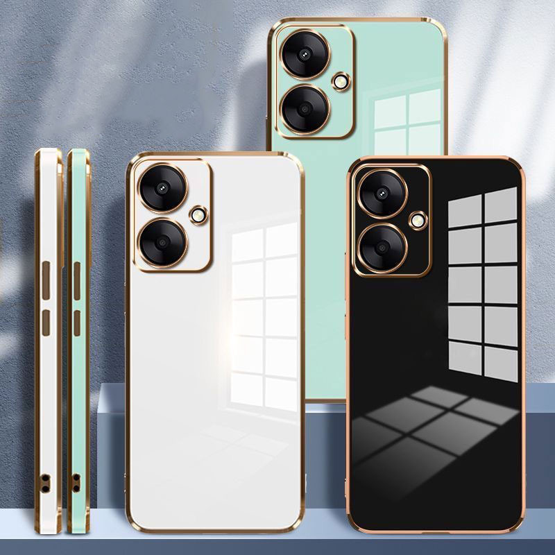 ขอบตรง เคสโทรศัพท์แบบชุบไฟฟ้า Redmi 14C 14R 13 13C 12 12C 11A 10 5G 4G 2022 2024 | Shopee Thailand